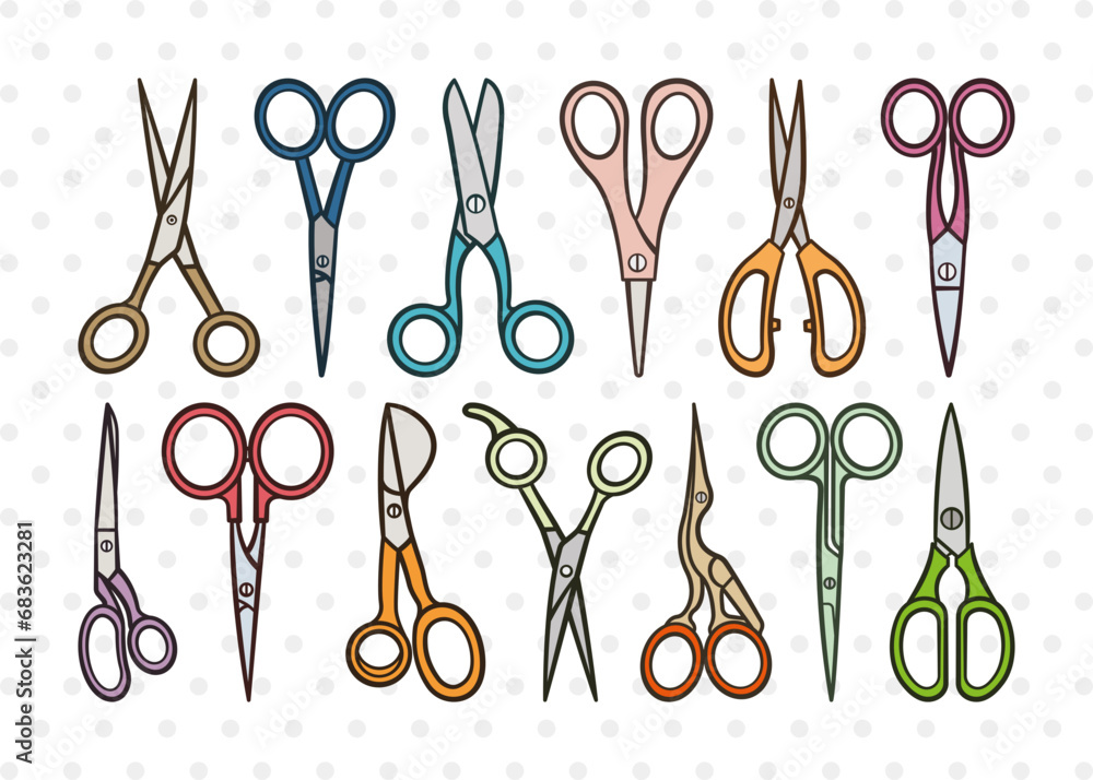 Scissors Clipart SVG Cut File | Scissors Kids Svg | Barber Scissors Svg ...
