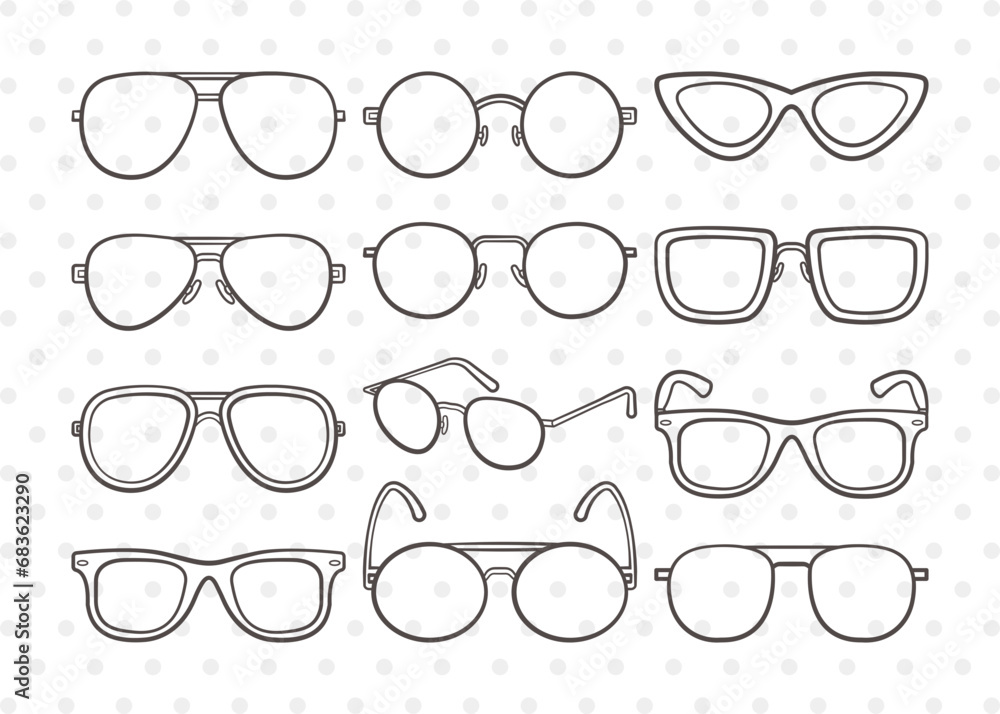 Sunglass Clipart Svg Cut File Sunglass Svg Aviators Sunglasses Svg Spectacles Svg