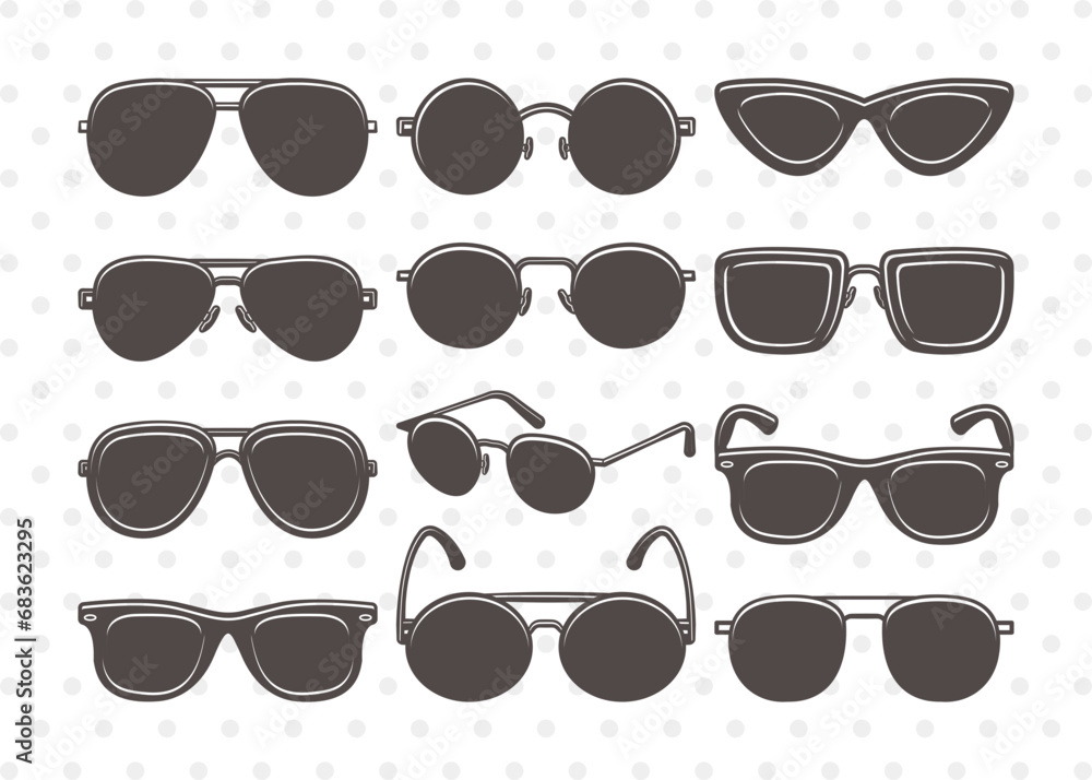 Sunglass Clipart SVG Cut File | Sunglass Svg | Aviators Sunglasses Svg ...