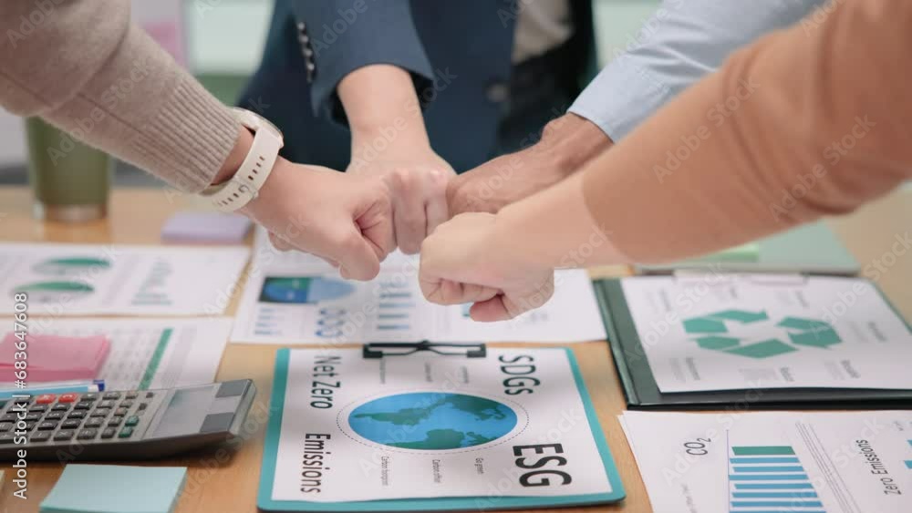 Save the earth planet climate change social ESG office net zero waste ...