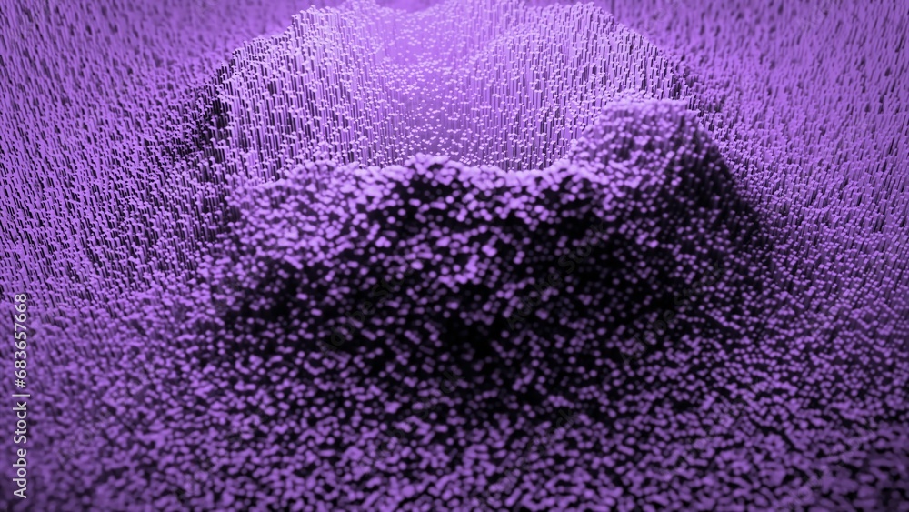 Moving circular ripples of sand texture. Design. 3D background with ...