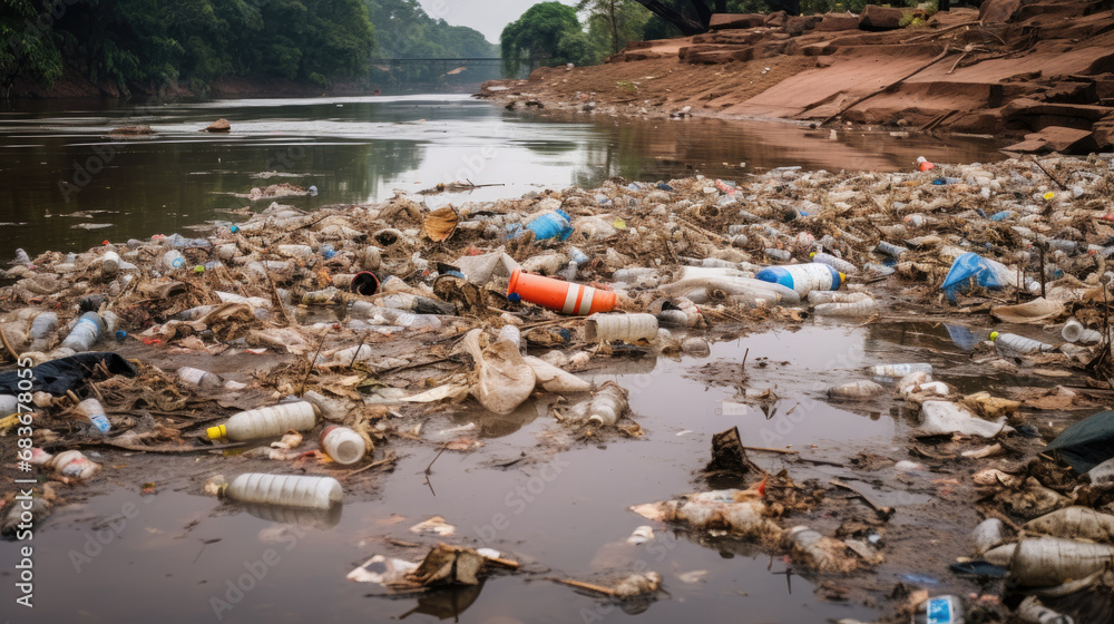 Rivers full of rubbish and industrial waste show the impact of water ...