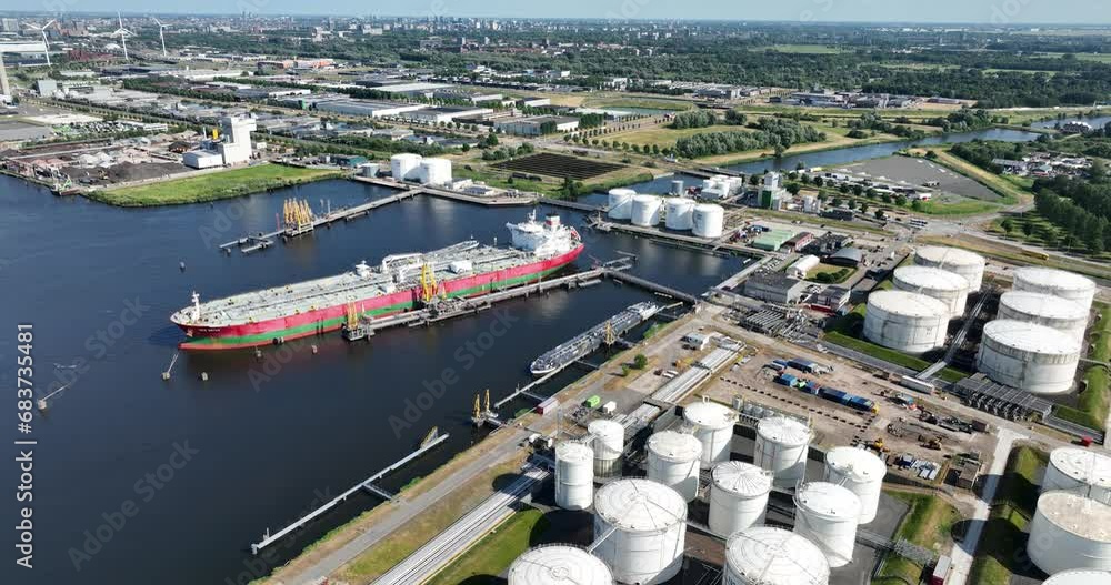 Amsterdam, The Netherlands, 21st of June, 2023. Aerial view of a ...