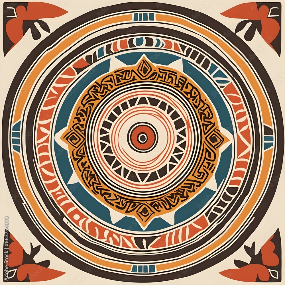 Create artwork inspired by a specific culture, using symbols, patterns ...