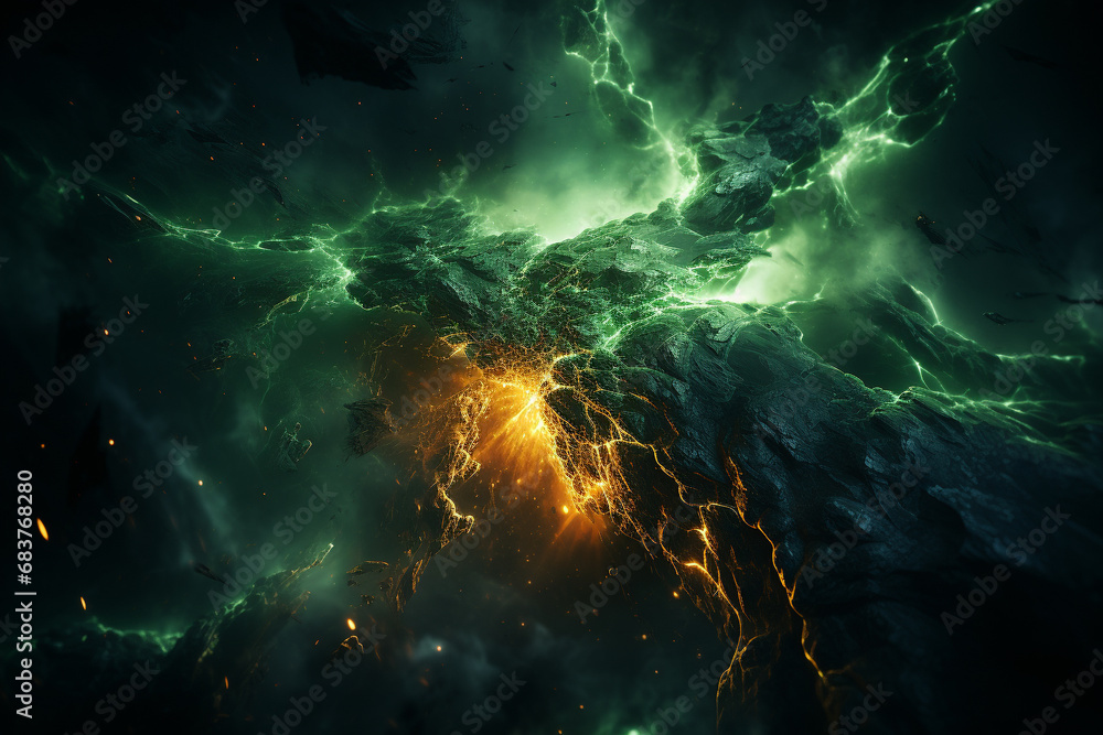 vibrant depicts rare and surreal phenomenon of green lightning ...