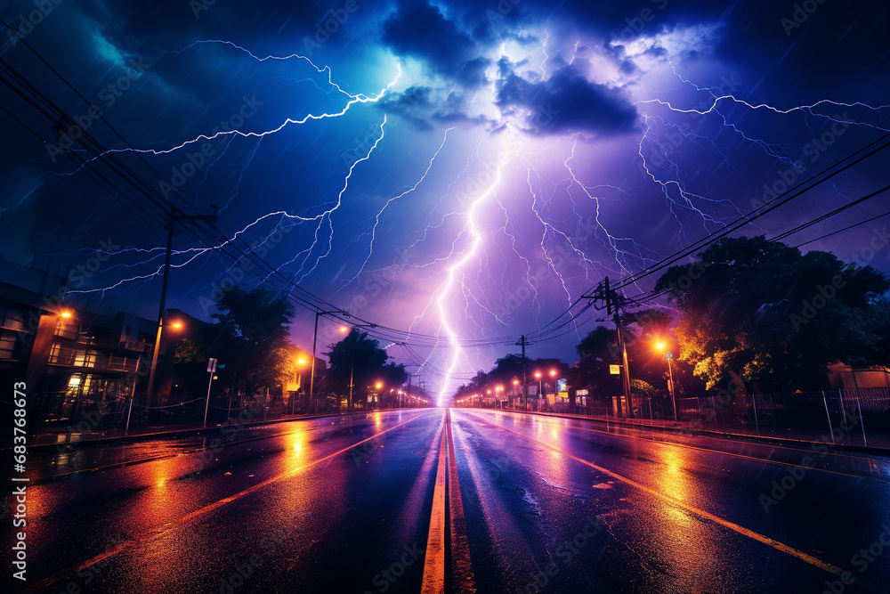 multicolor intensity and magnificence of a lightning storm, showcasing ...