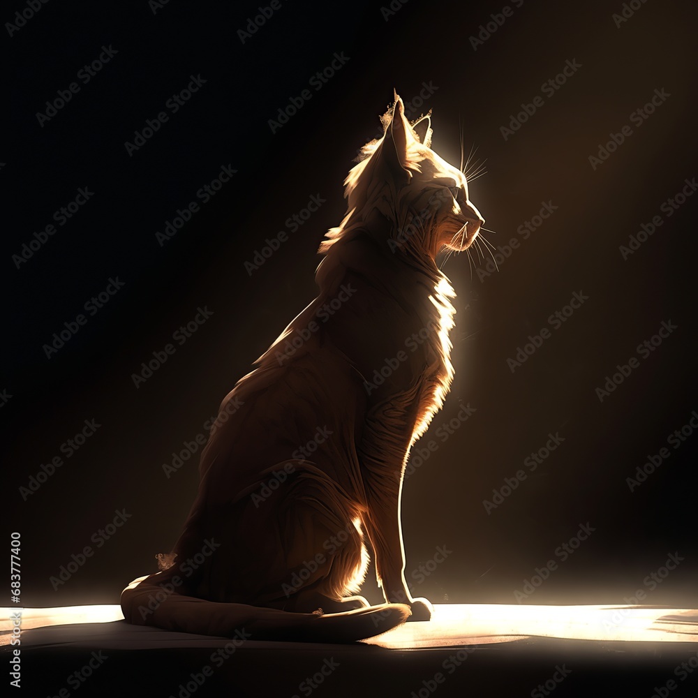 cat, Intriguing, Cholo, Lithography, lower body shot, 3D modeling ...