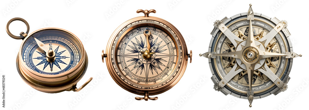 Compass, isolated on transparent background, png, Generative Ai Stock ...