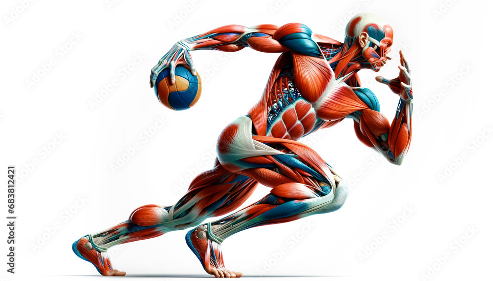 Dummy player handball with the ball with the hand. Illustration of ...