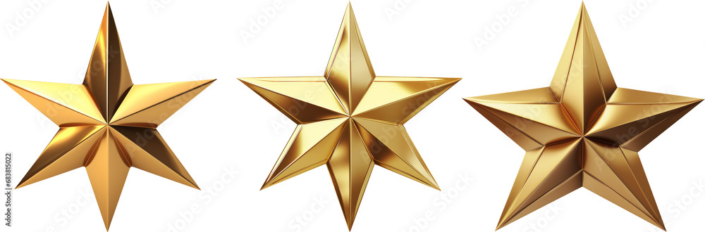 Gold star transparent background PNG clipart Stock Photo | Adobe Stock