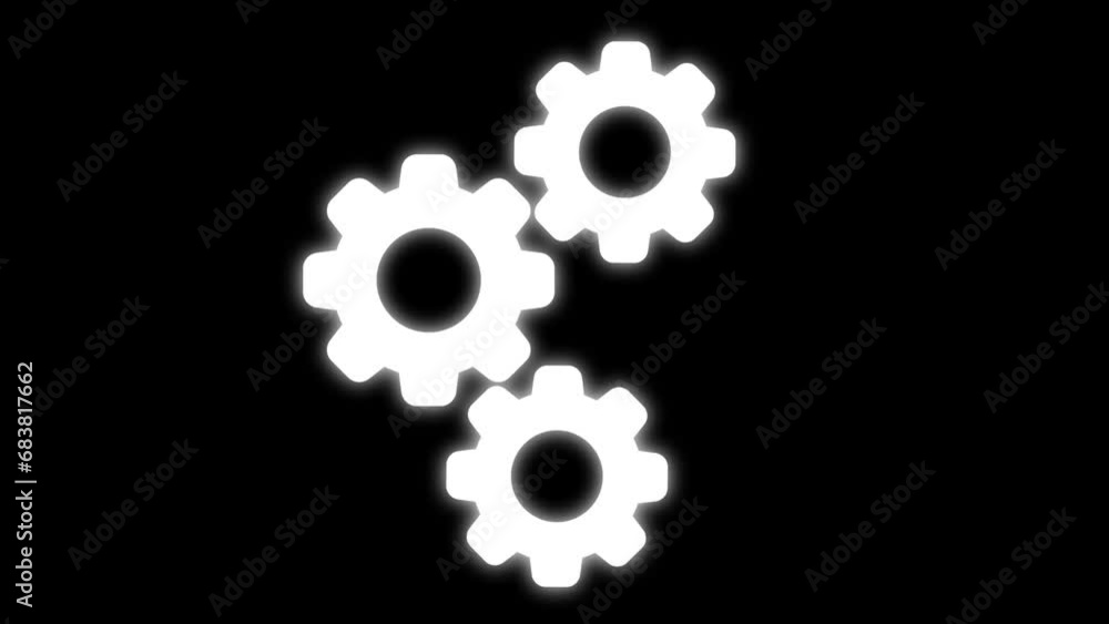 Cogwheel rotating animation. gear wheel icon, mechanism concept ...