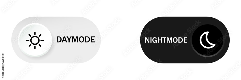 Dark mode toggle icon. light and dark mode icon. vector day night ...