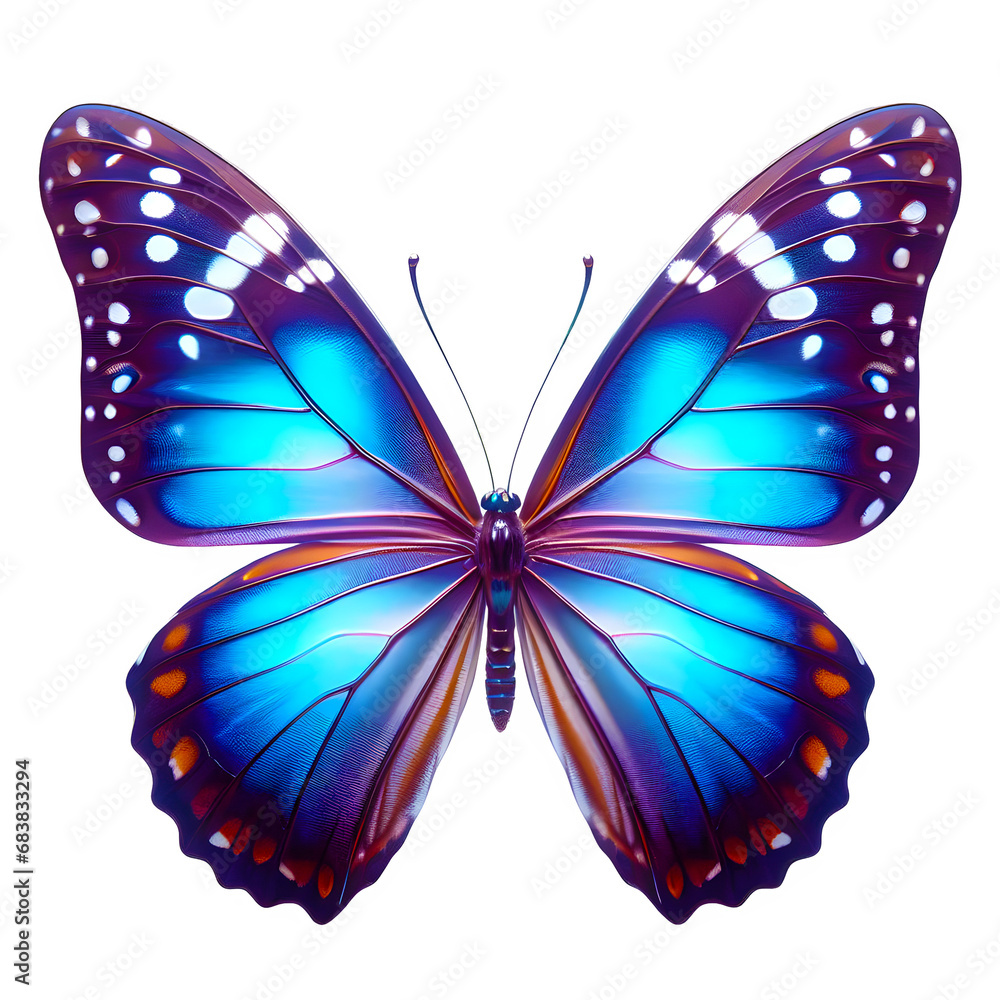 butterfly front view isolated on transparent background Stock Photo ...