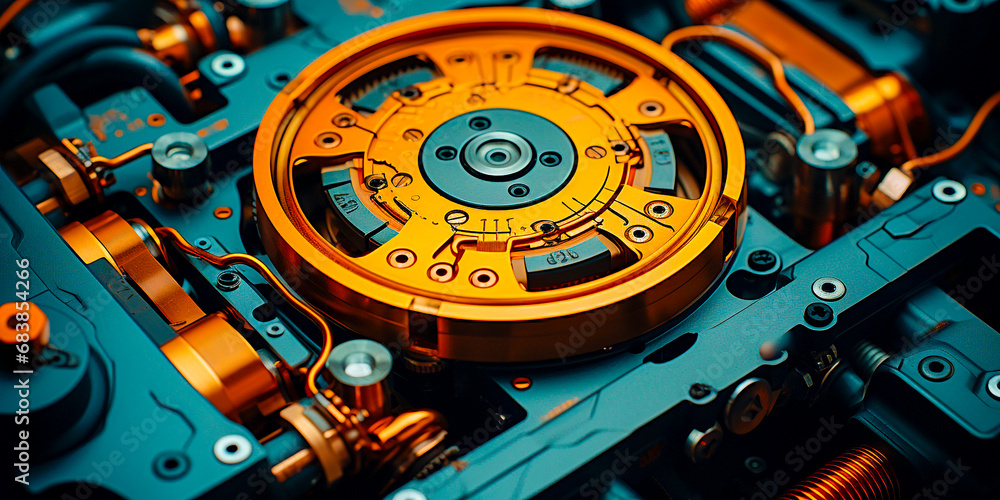 Close-up of the engine cover, Discover the heart of raw power hiding ...