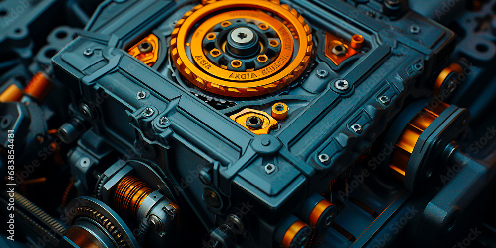 Experience the complex mechanics of the engine cover up close. Discover ...