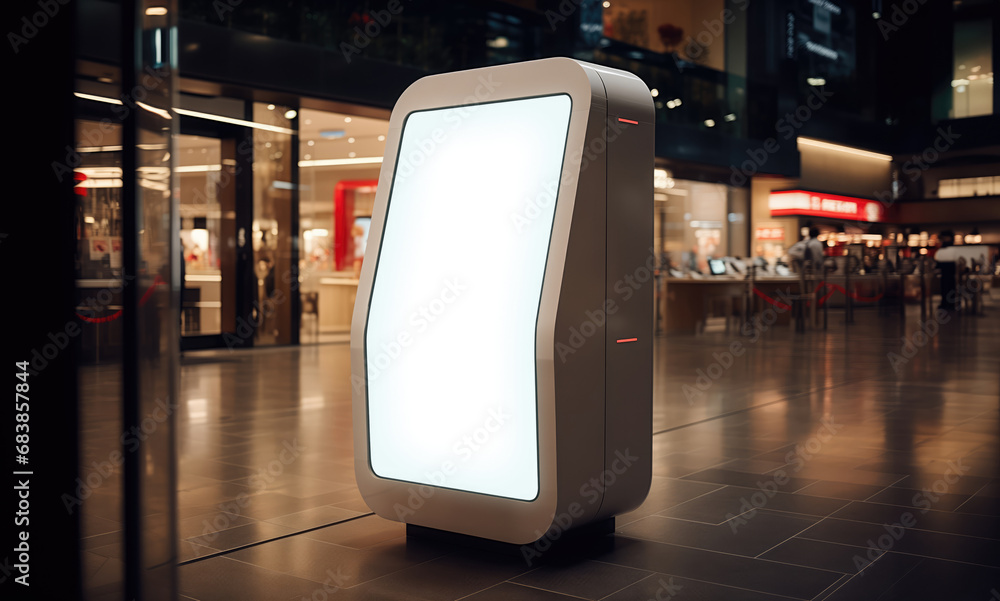 futuristic modern design of public area information signboard neon ...