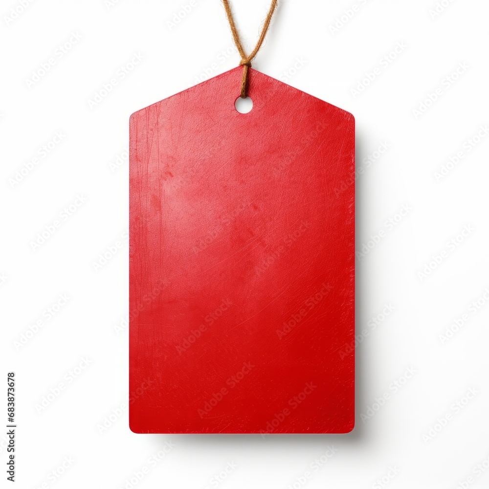Striking Red Tag Design on a Pure White Background - Unmissable Art ...