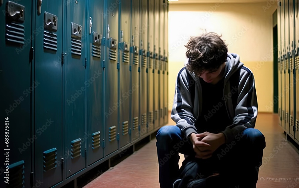 Facing the Pain: Upset Schoolboy Confronts abuse Emotional Toll. Upset ...