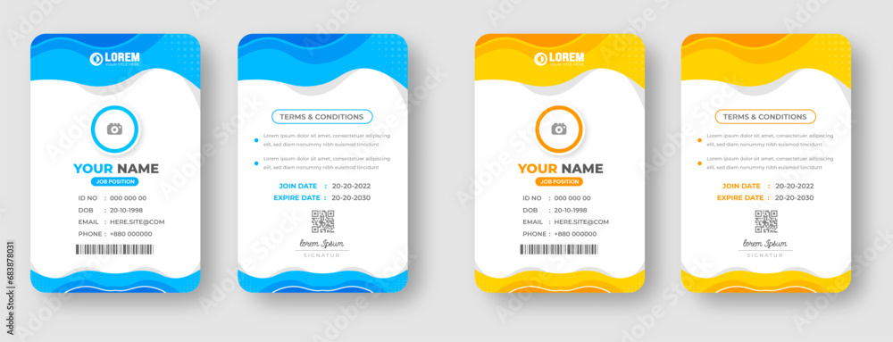 corporate Modern creative minimal simple business office id card design ...