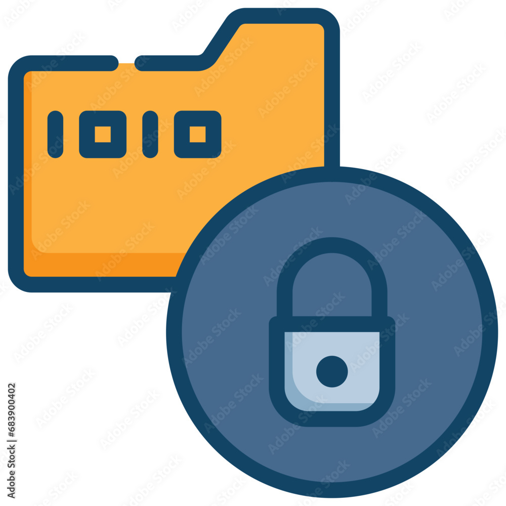 data digital protect locked security folder personal account filled ...
