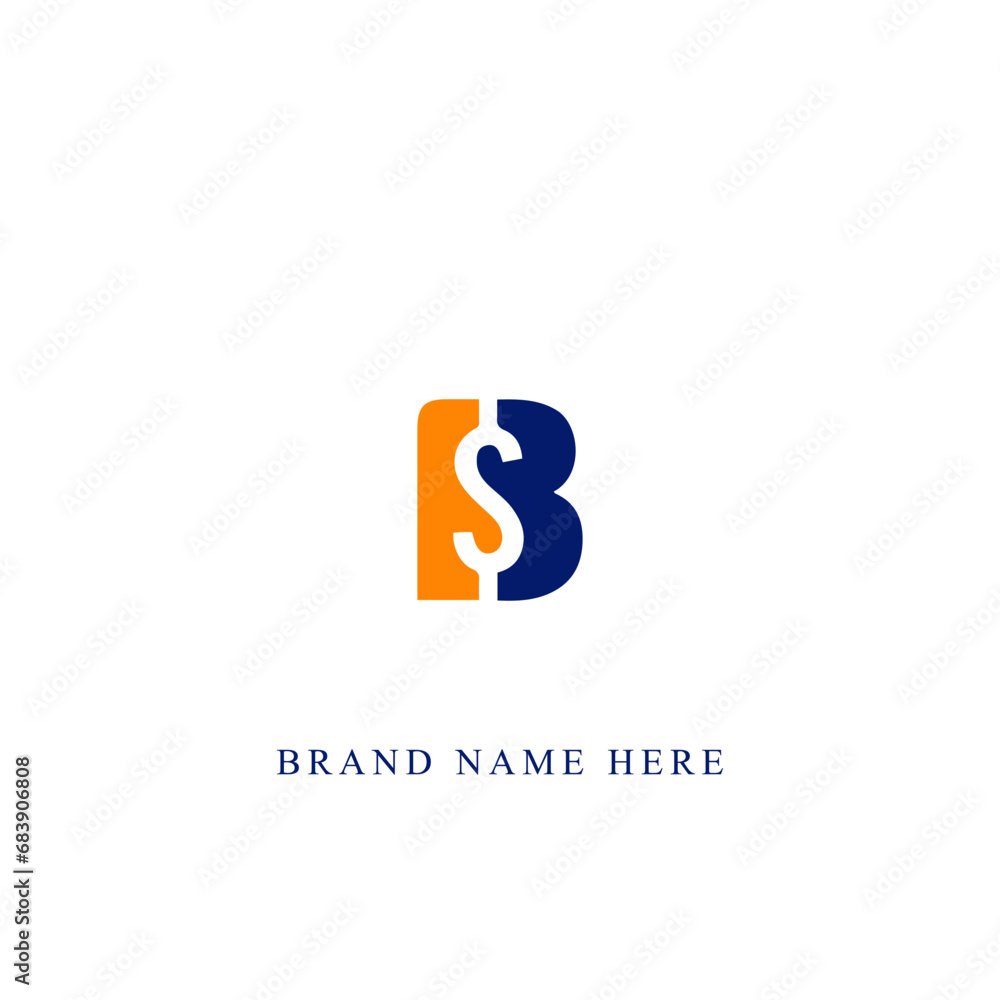 BS logo. B S design. White BS letter. BS, B S letter logo design ...
