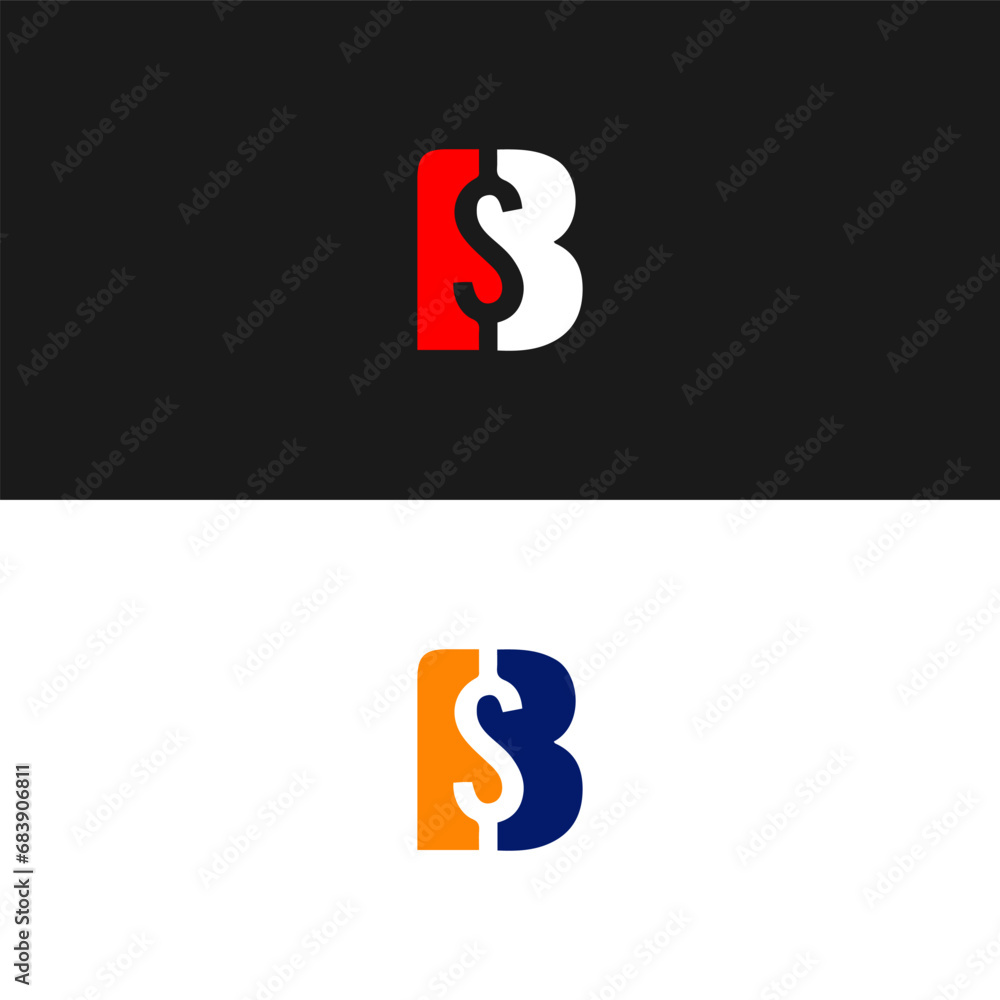 BS logo. B S design. White BS letter. BS, B S letter logo design ...