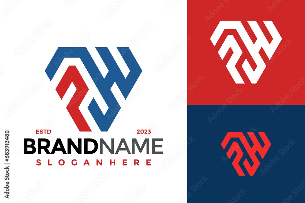 Letter Ph or Hp Triangle Logo design vector symbol icon illustration ...