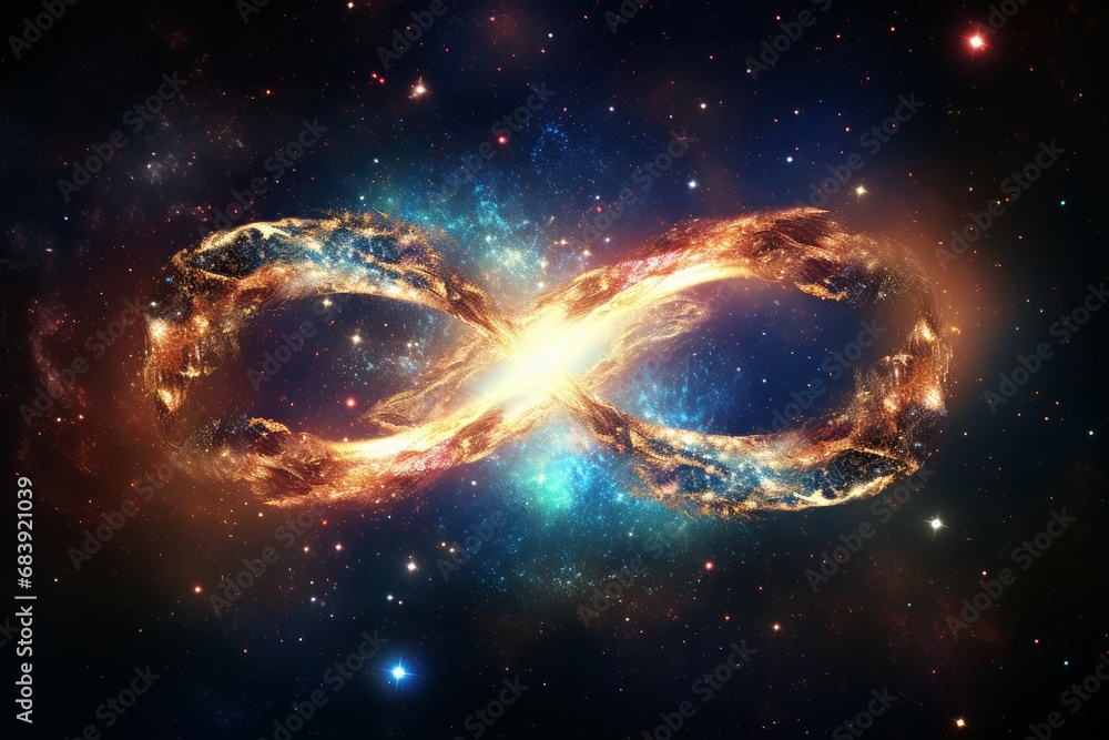 Boundless Infinity sign universe. Galaxy sky. Generate Ai Stock Photo ...