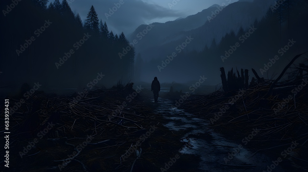 A Solitary Trek through the Mist-Enshrouded Wilderness, A Journey ...
