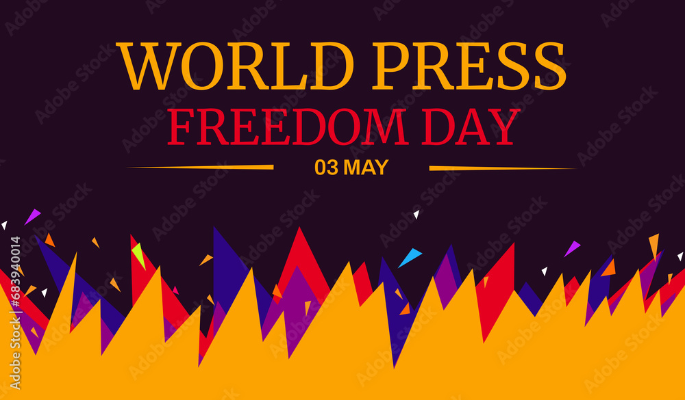 World Press Freedom Day wallpaper with different color shapes design ...
