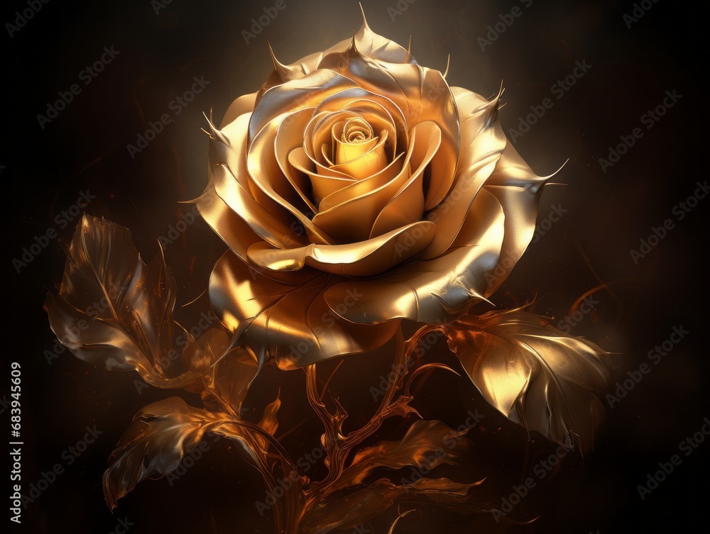 Captivating HD Golden Rose: An Embodiment of Elegance & Luxury ...
