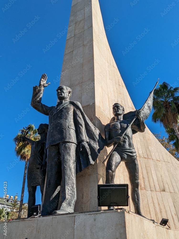 ALANYA,TURKEY - November 22 2023: Ataturk Monument (Turkish: Ataturk ...