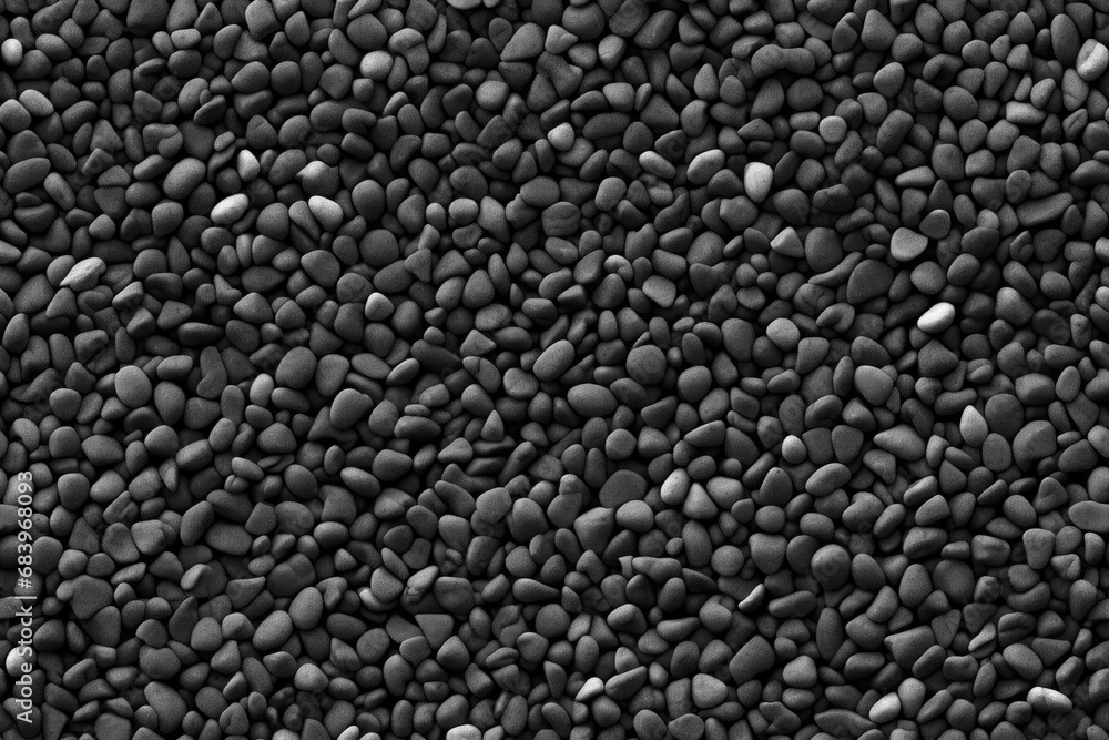 Monochrome Pebble Mosaic. A detailed seamless texture of small rounded ...