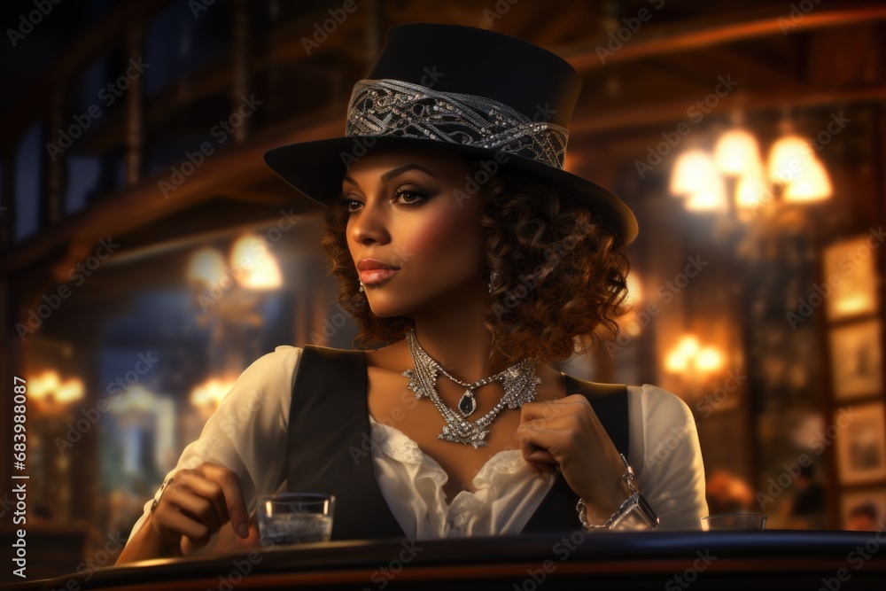 Beautiful flappers dressed in style of Roaring twenties . Vintage ...