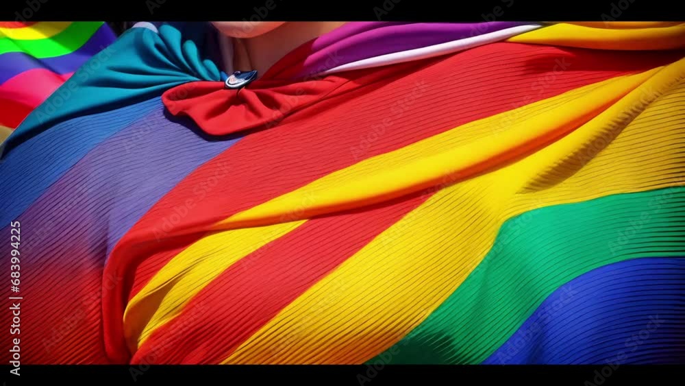 Animation of rainbow flag as symbol of LGBT pride and diversity. The ...