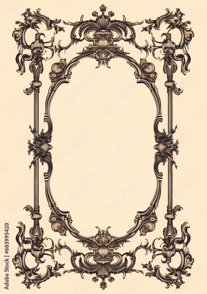 Vintage Elegance: Stunning Old School Photo Frame Design Vector ...
