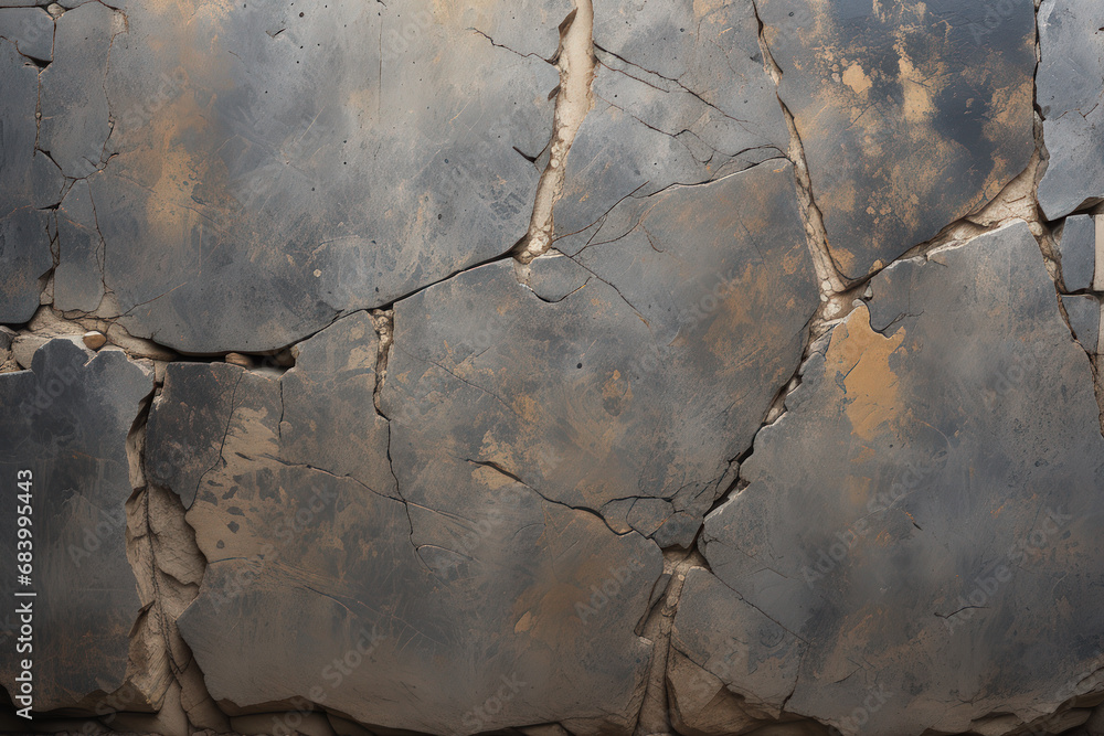 Solid stone wall texture with organic cracks and a weathered surface ...