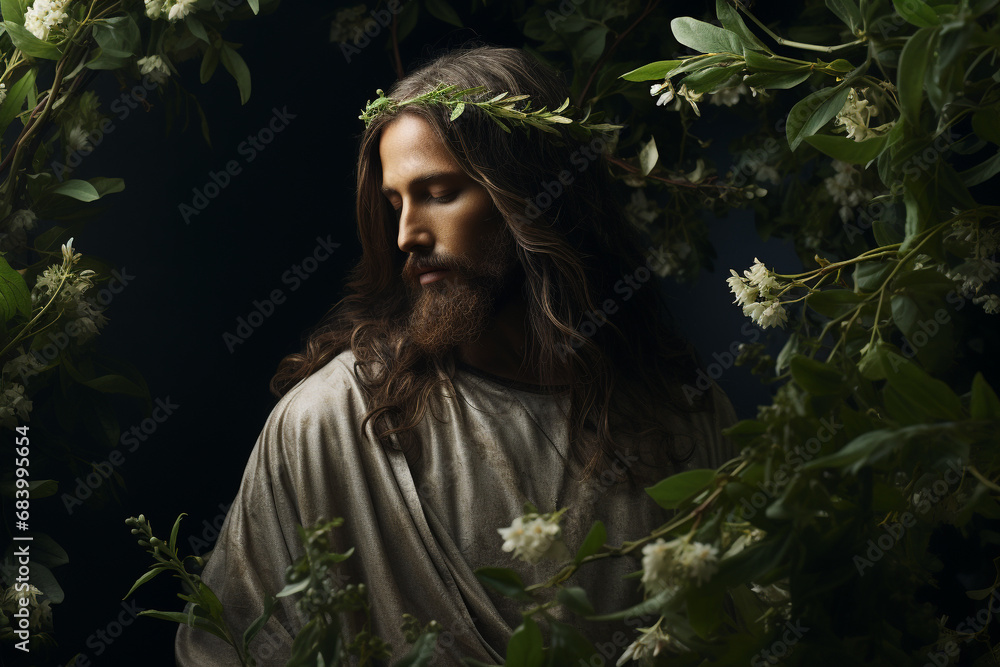 Portrait of Jesus Christ, savior of mankind, son of god, god, bible ...