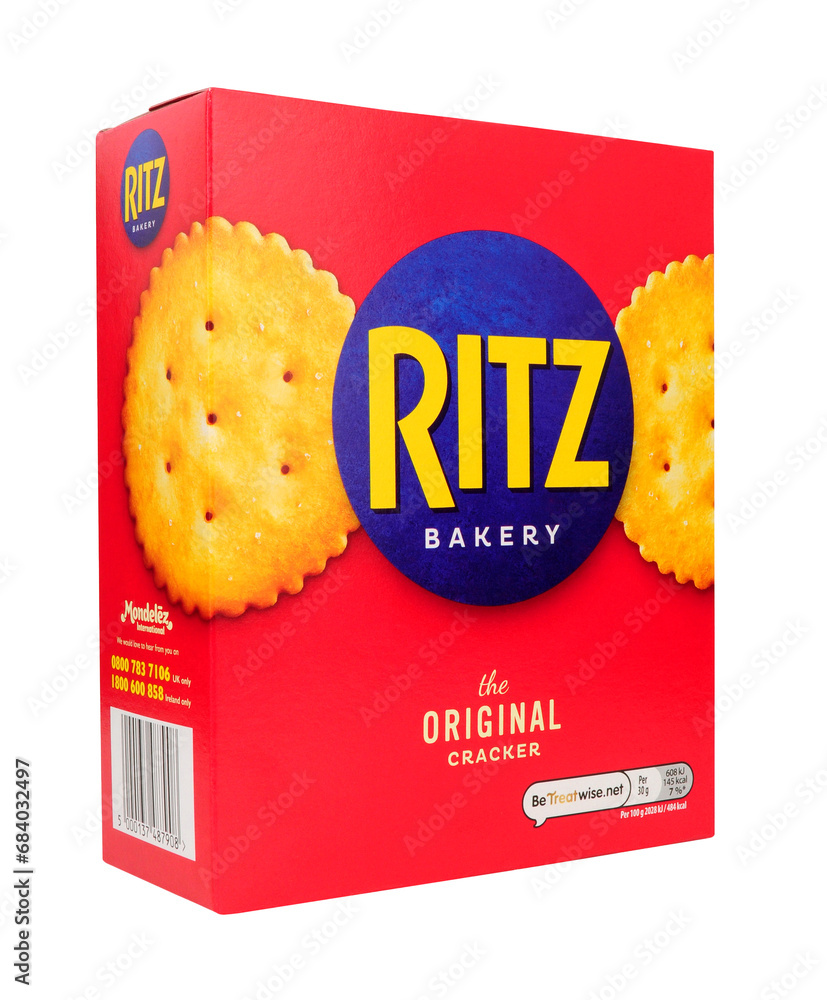 Ritz Bakery original savoury crackers in a 200g pack Stock Photo ...