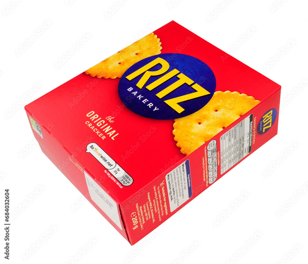 Ritz Bakery original savoury crackers in a 200g pack Stock Photo ...