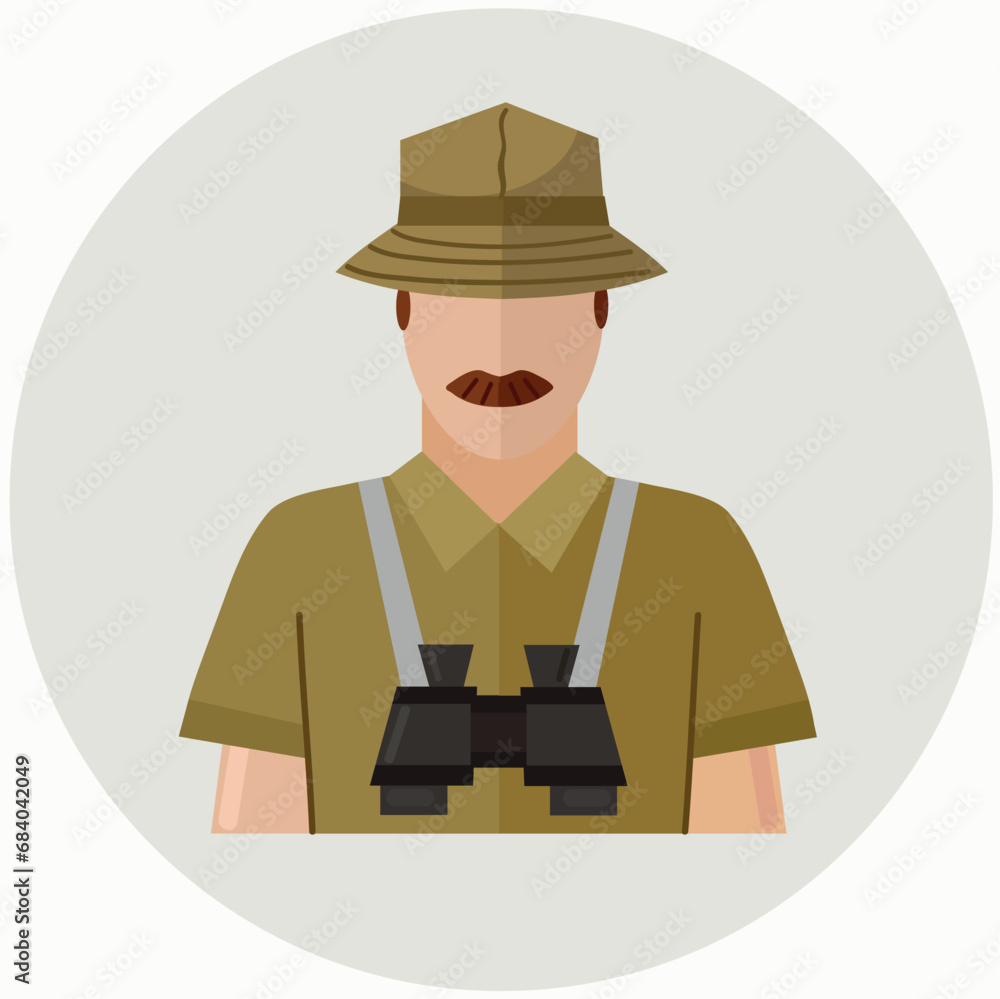 Safari guide icon clipart avatar isolated vector illustration Stock ...