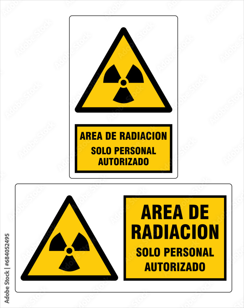 precaución, aviso, señal, símbolo, radioactividad, químicos, radiación ...