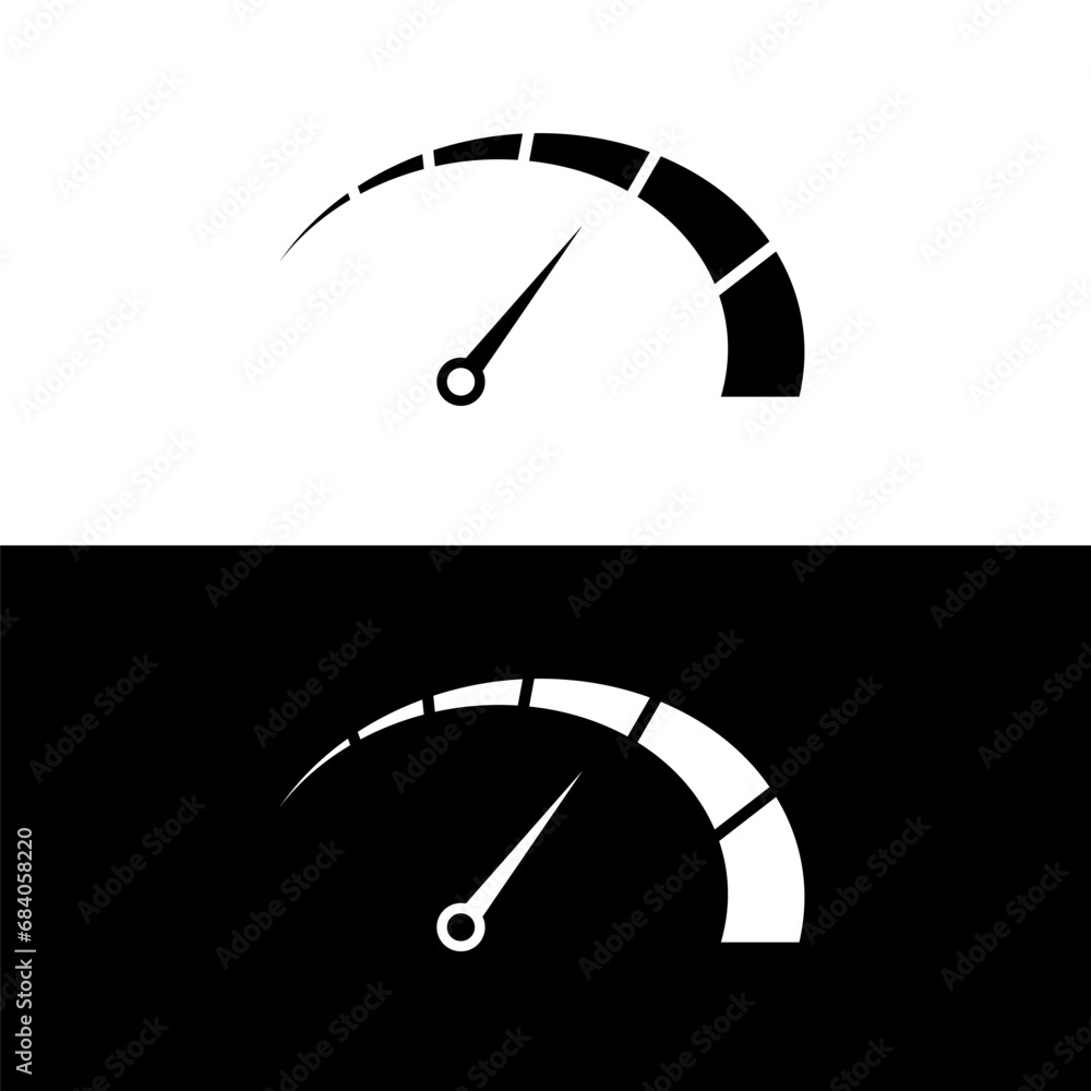 Gauge Icons Speedometer Vector Isolated Signs Customer Satisfaction Indicator Level Risk