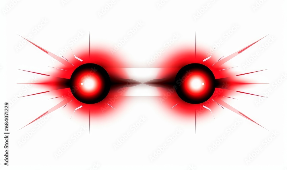 Laser red eyes meme on white background - graphic element for overlay ...