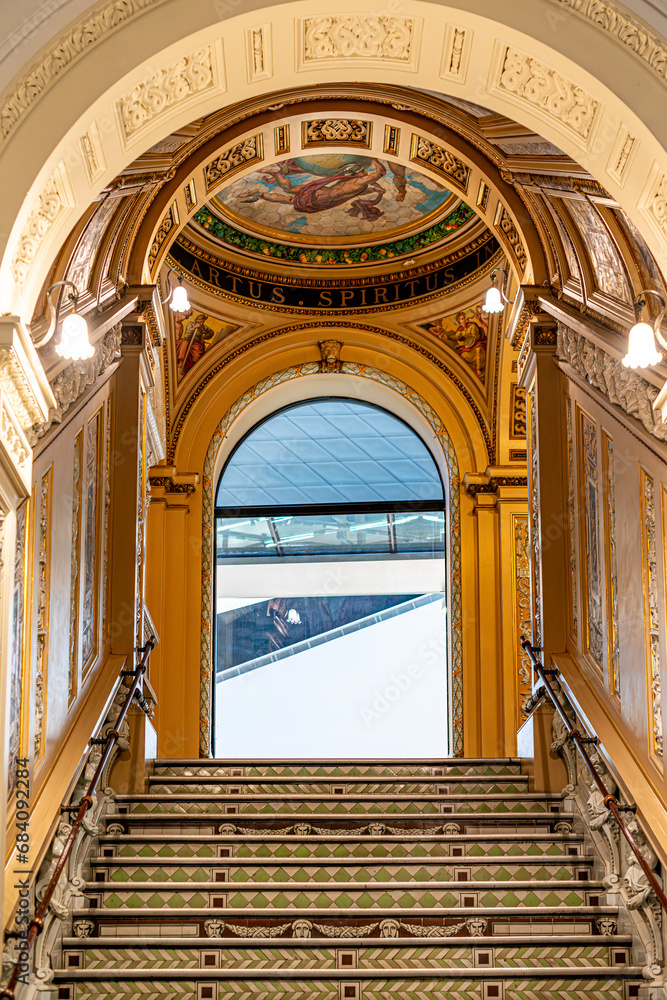 Victoria and Albert Museum interior view. VA Museum is the world's ...