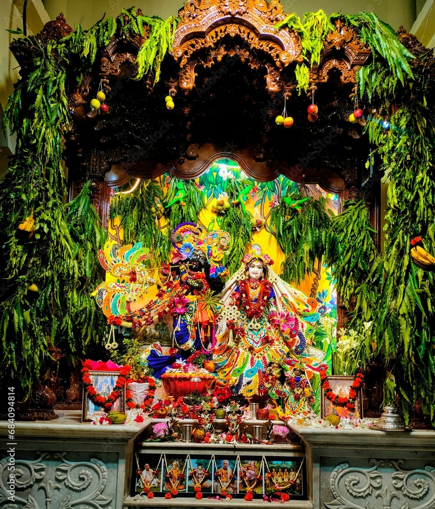 mixed pictures of building , trees , flowers, lord Radha krishna Stock ...
