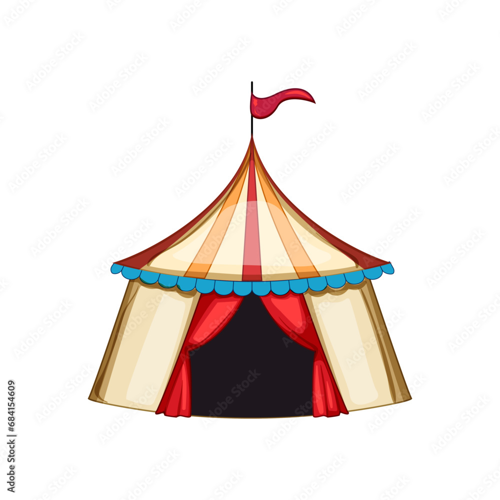 amusement circus tent cartoon. cirque festive, arena vintage ...