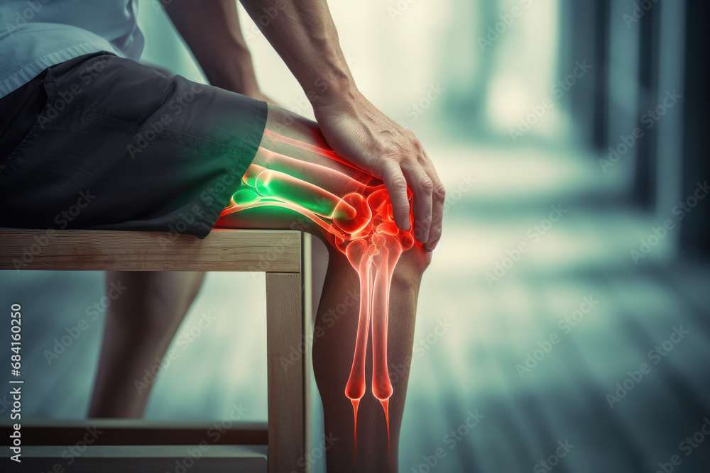 Knee joint injuries, X-ray treatment and consultation Stock Photo ...