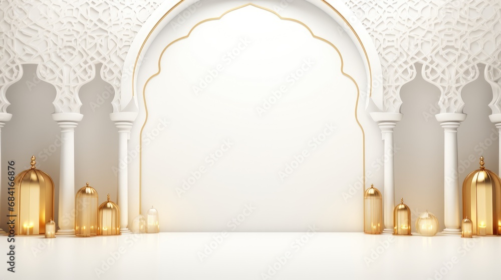 Islamic Background With Lanterns and White Colors an elegant. Usually ...