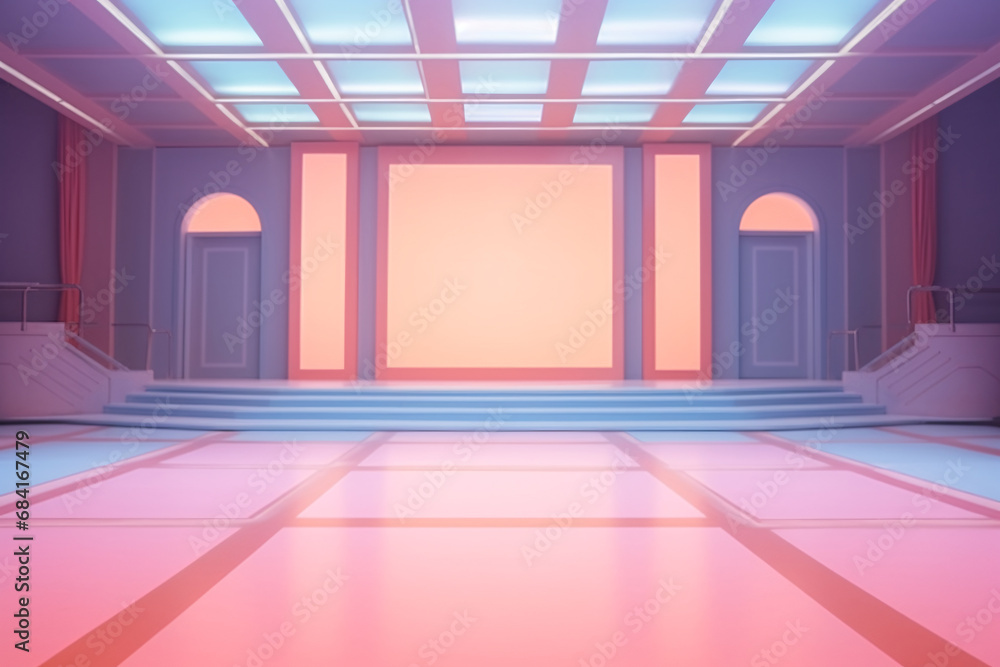 Empty stage light background with spotlight illuminated stage for ...